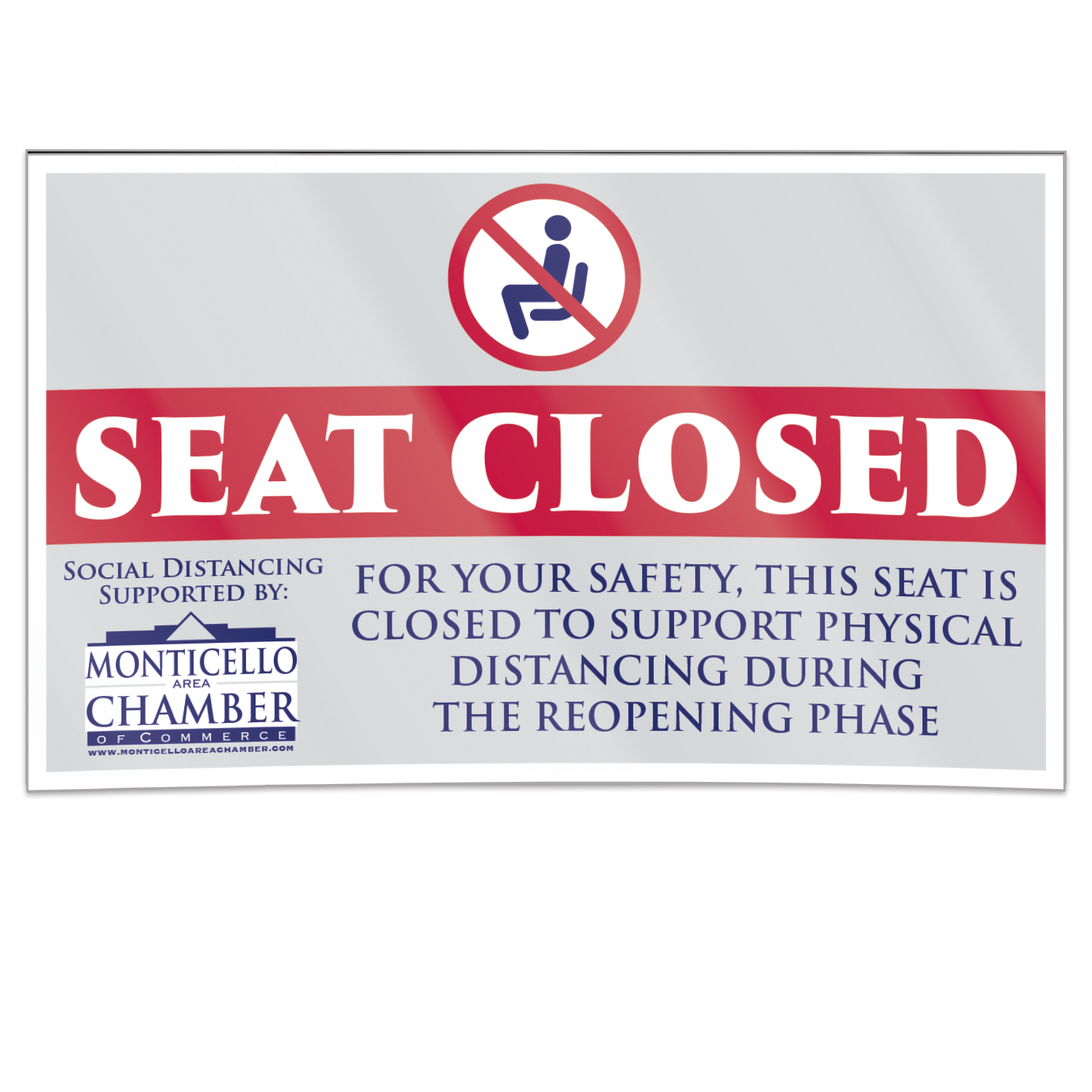 Stay Safe Floor Decals - Stock Design